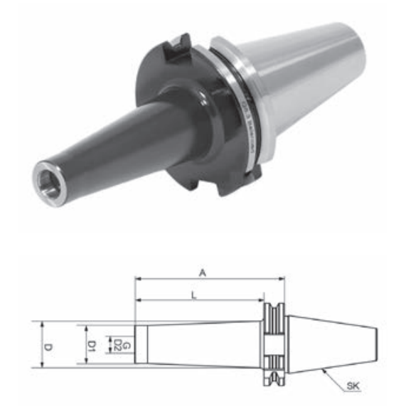 SK40 - Aufnahmen für Einschraubfräser - DIN 69871 - Aufnahmedurchmesser: M16 | Länge HSK: 25 mm