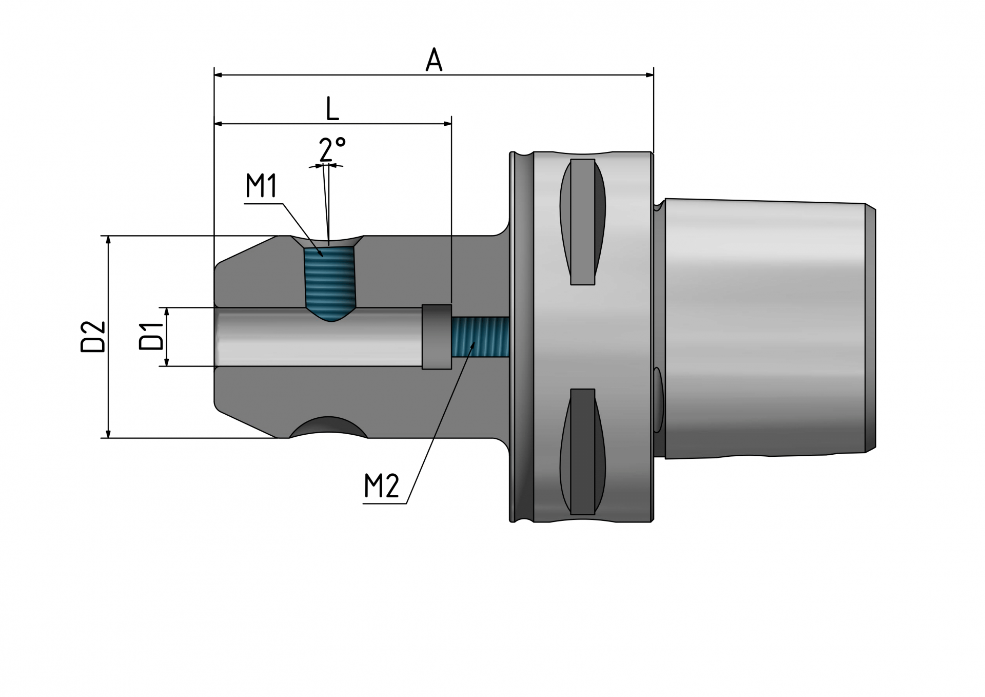 C6 - Whistle-Notch-Aufnahmen - Spanndurchmesser: 25 mm